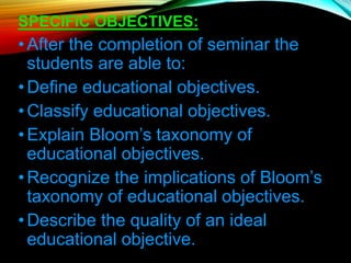 Ppt nsg educational objectives | PPTX