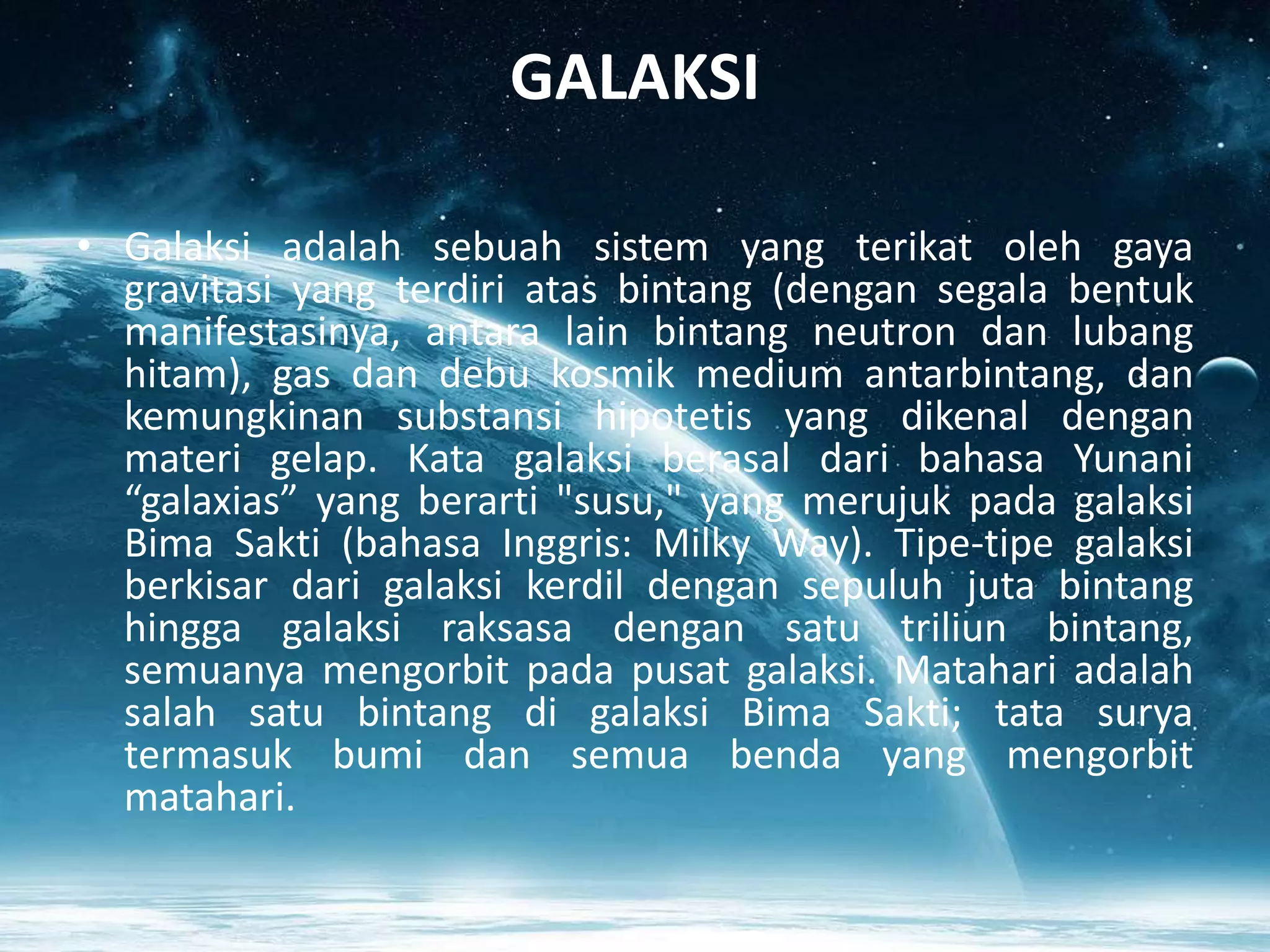 Power point jagat raya dan tata surya | PPTX