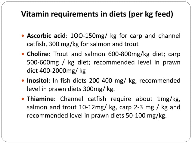 ppt nutrition for the course aquaculture engineering | PPT