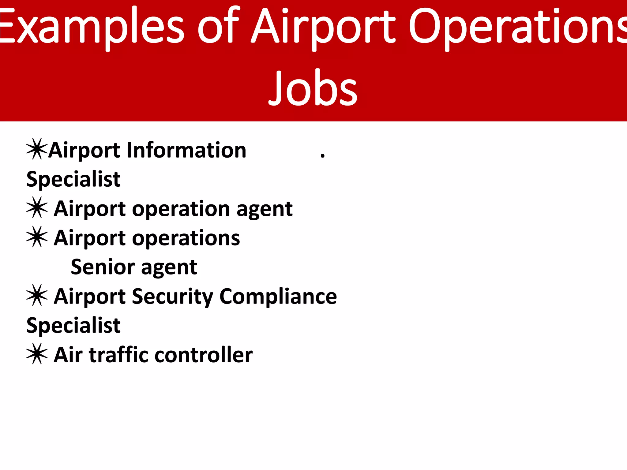 AIRPORT OPERATIONS AND AIRPORT FUNCTIONS | PPTX