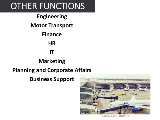 AIRPORT OPERATIONS AND AIRPORT FUNCTIONS | PPTX | Air Travel | Travel Type