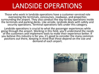 AIRPORT OPERATIONS AND AIRPORT FUNCTIONS | PPTX | Air Travel | Travel Type