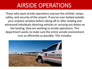 AIRPORT OPERATIONS AND AIRPORT FUNCTIONS | PPTX
