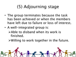 stages of group development | PPTX