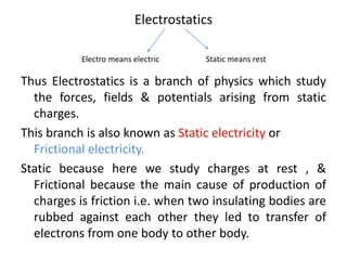 Ppt of 12 physics chapter 1 | PPTX