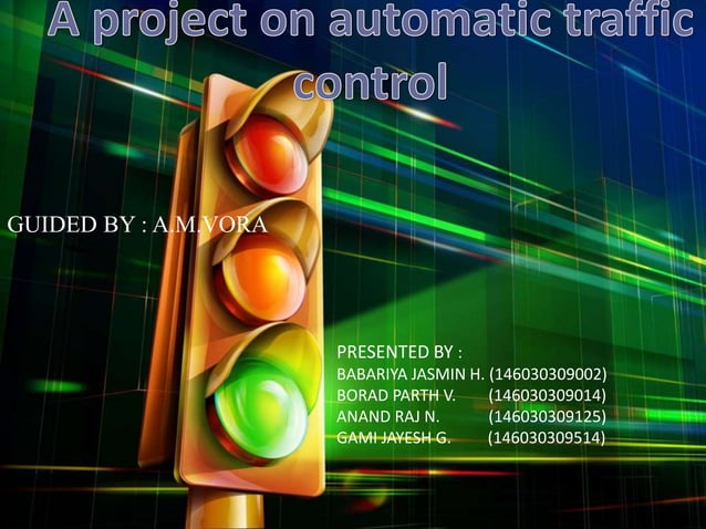 a project on automatic traffic control using IC 555 | PPTX