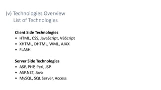 Web Technology | PPTX