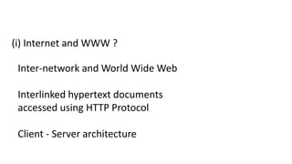 Web Technology | PPTX