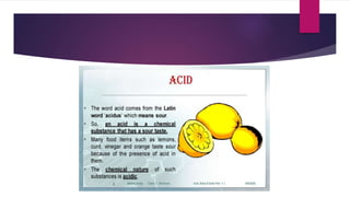 ppt of ACID,BASE AND SALTS class 10.pptx | Chemistry | Science