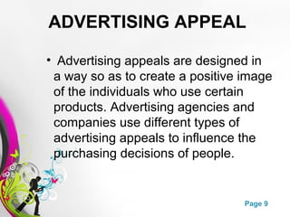 Ppt of advertising appeal | PPT