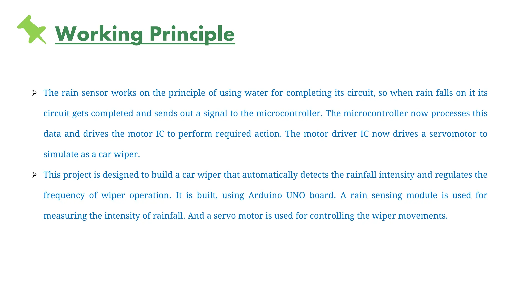 PPT of Automatic Rain Sensing Car Wiper Using Arduino Nano.pptx