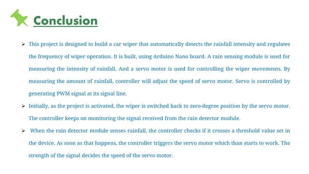 PPT of Automatic Rain Sensing Car Wiper Using Arduino Nano.pptx