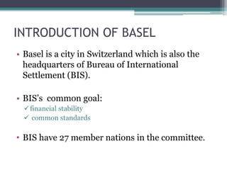 Ppt of basel 2 norms 2013 | PPTX