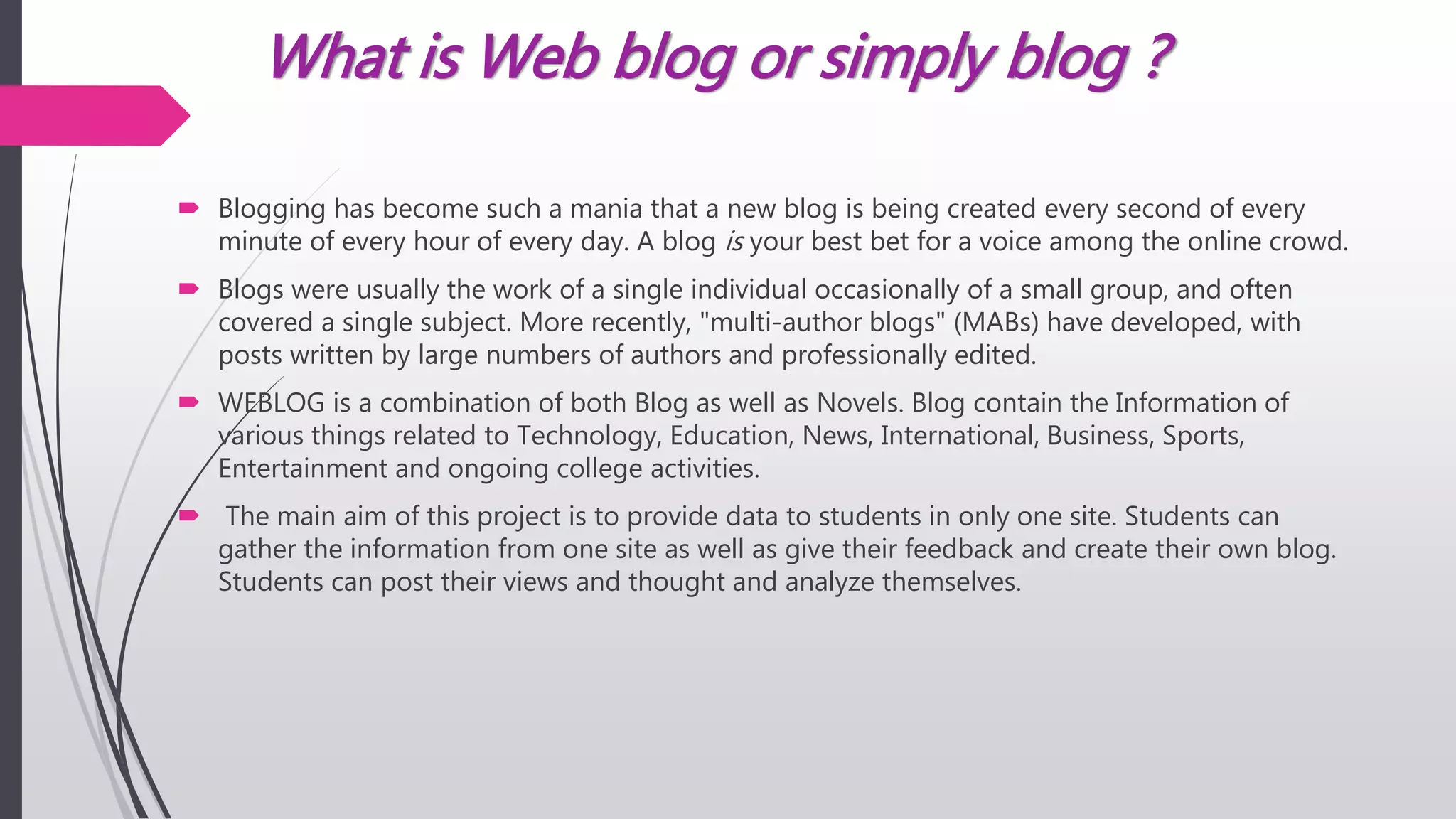 Ppt of blogs | PPTX