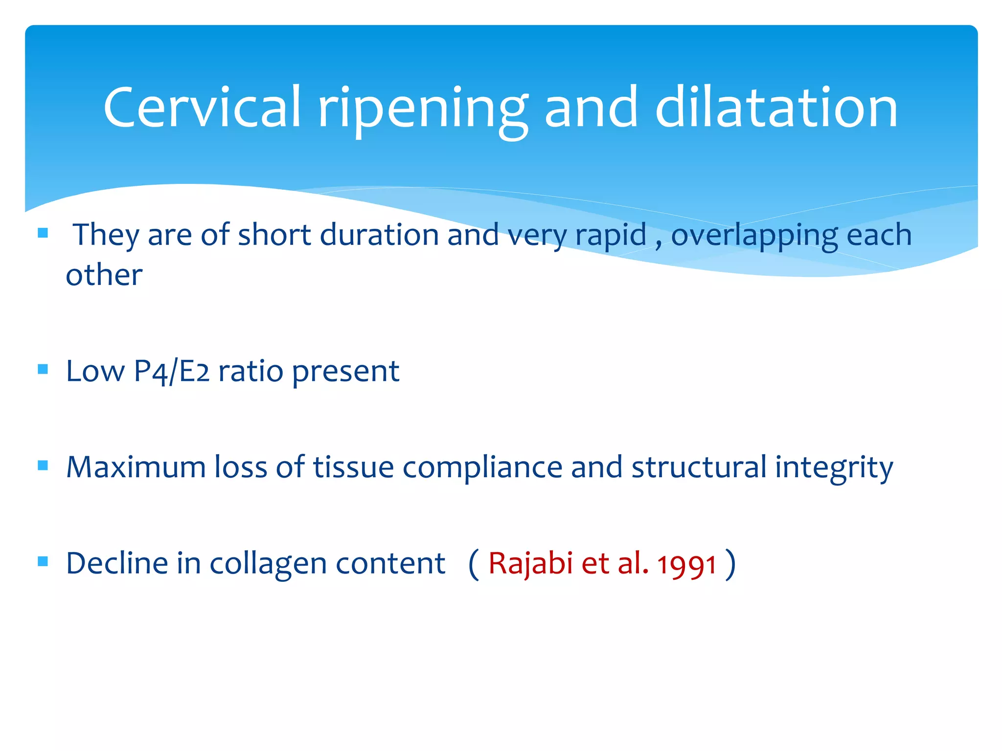 Molecular Mechanism of Cervical Ripening | PPT