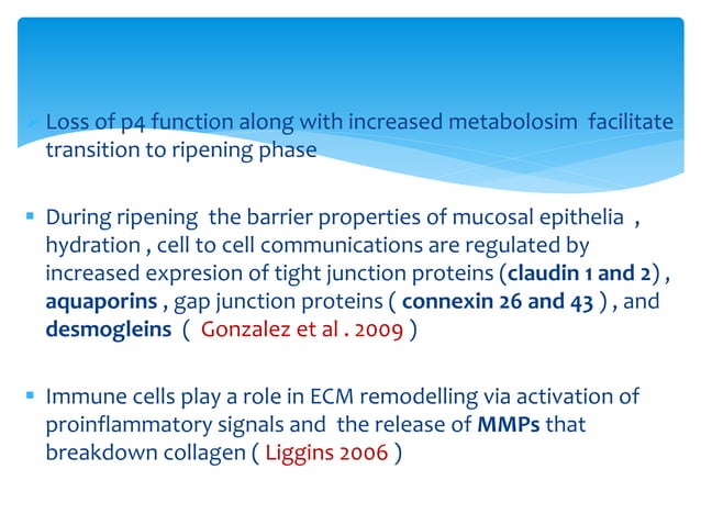 Molecular Mechanism of Cervical Ripening | PPT