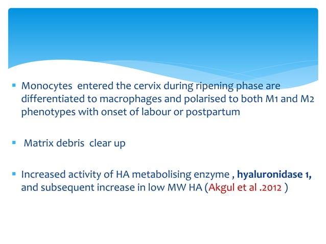 Molecular Mechanism of Cervical Ripening | PPT