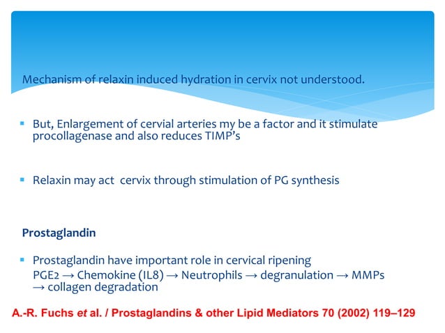 Molecular Mechanism of Cervical Ripening | PPT