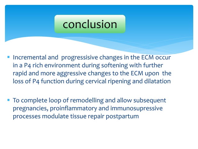 Molecular Mechanism of Cervical Ripening | PPT