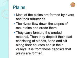 ppt of ch-6 class6 Geography major landforms of the Earth | PPTX