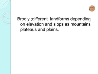 ppt of ch-6 class6 Geography major landforms of the Earth | PPTX