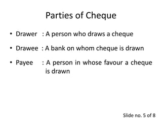 Ppt of cheque2.9.14 sudarshan nayak | PPT