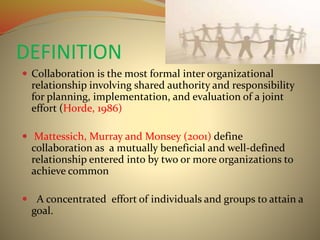 collaboration issues and models | PPTX