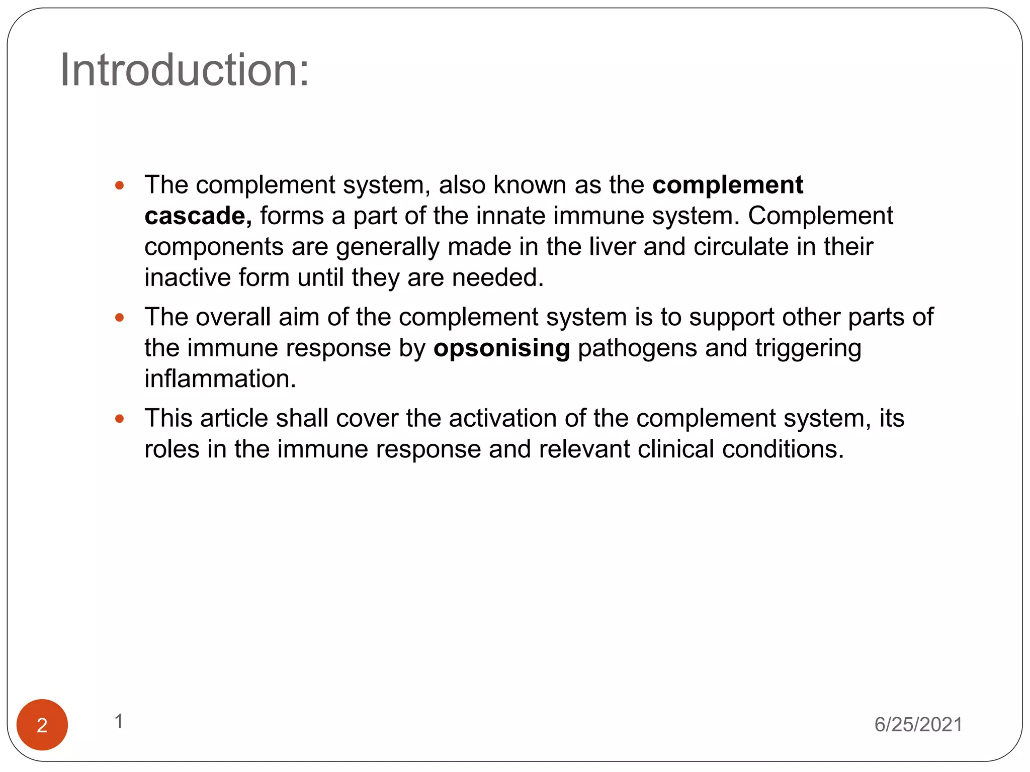 P pt of complement system -- | PPT