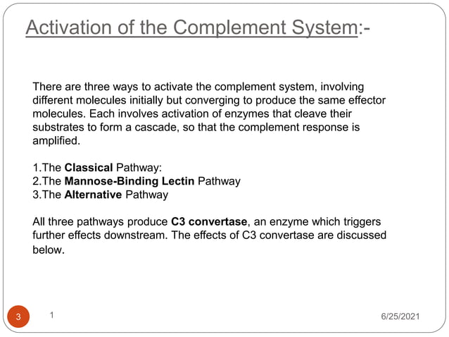 P pt of complement system -- | PPT