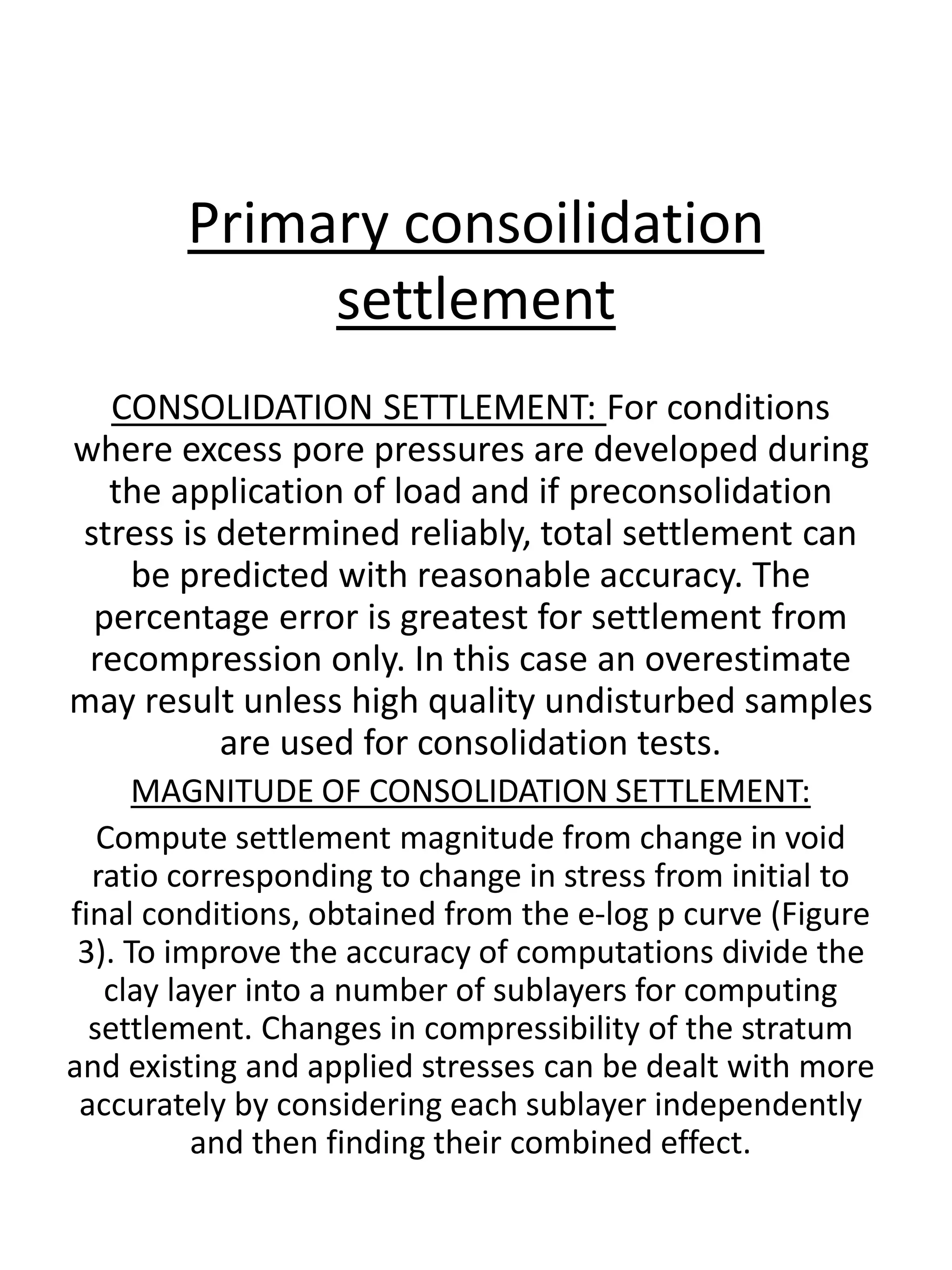 ppt of consolidation and settlement of soil | PPTX