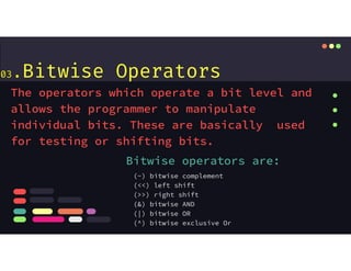 power point presentation on topic in C++ called "OPERATORS" | PDF