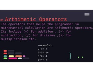 power point presentation on topic in C++ called "OPERATORS" | PDF
