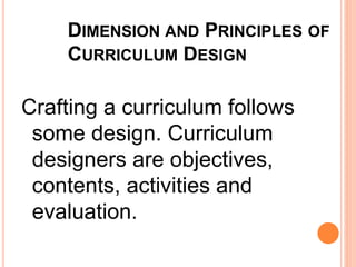 CRAFTING THE CURRICULUM | PPTX