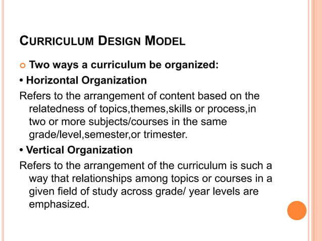 CRAFTING THE CURRICULUM | PPTX | Education