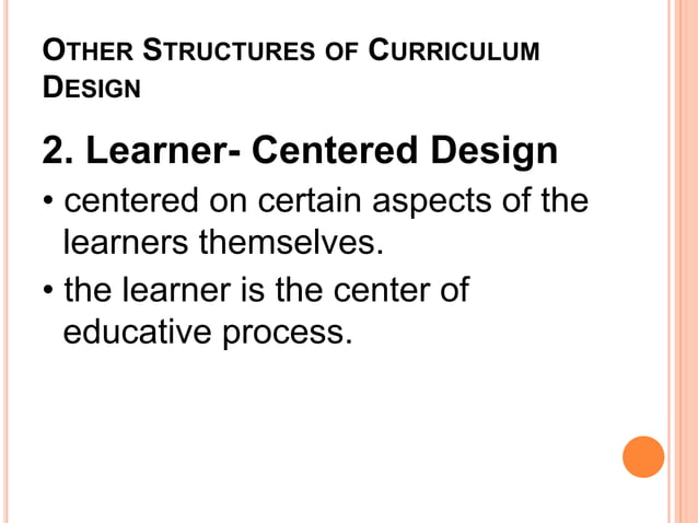 CRAFTING THE CURRICULUM | PPTX | Education