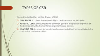 csr activities of 4 different companies | PPTX