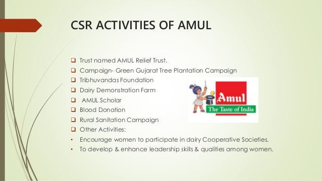 csr activities of 4 different companies