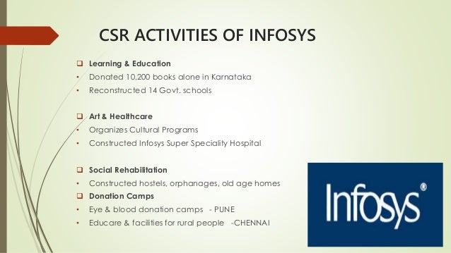 csr activities of 4 different companies