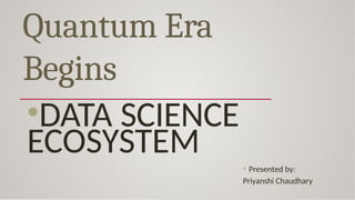 Ppt of Data science on ecosystem and their impact and security | PPTX