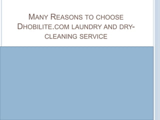 Laundry services at noida | PPTX