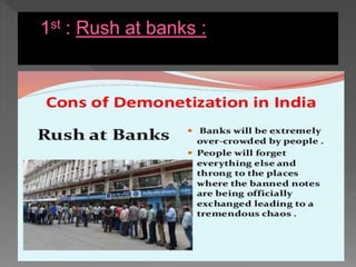 Drawback effects of Demonetization | PPT