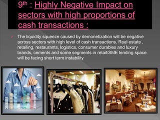 Drawback effects of Demonetization | PPT