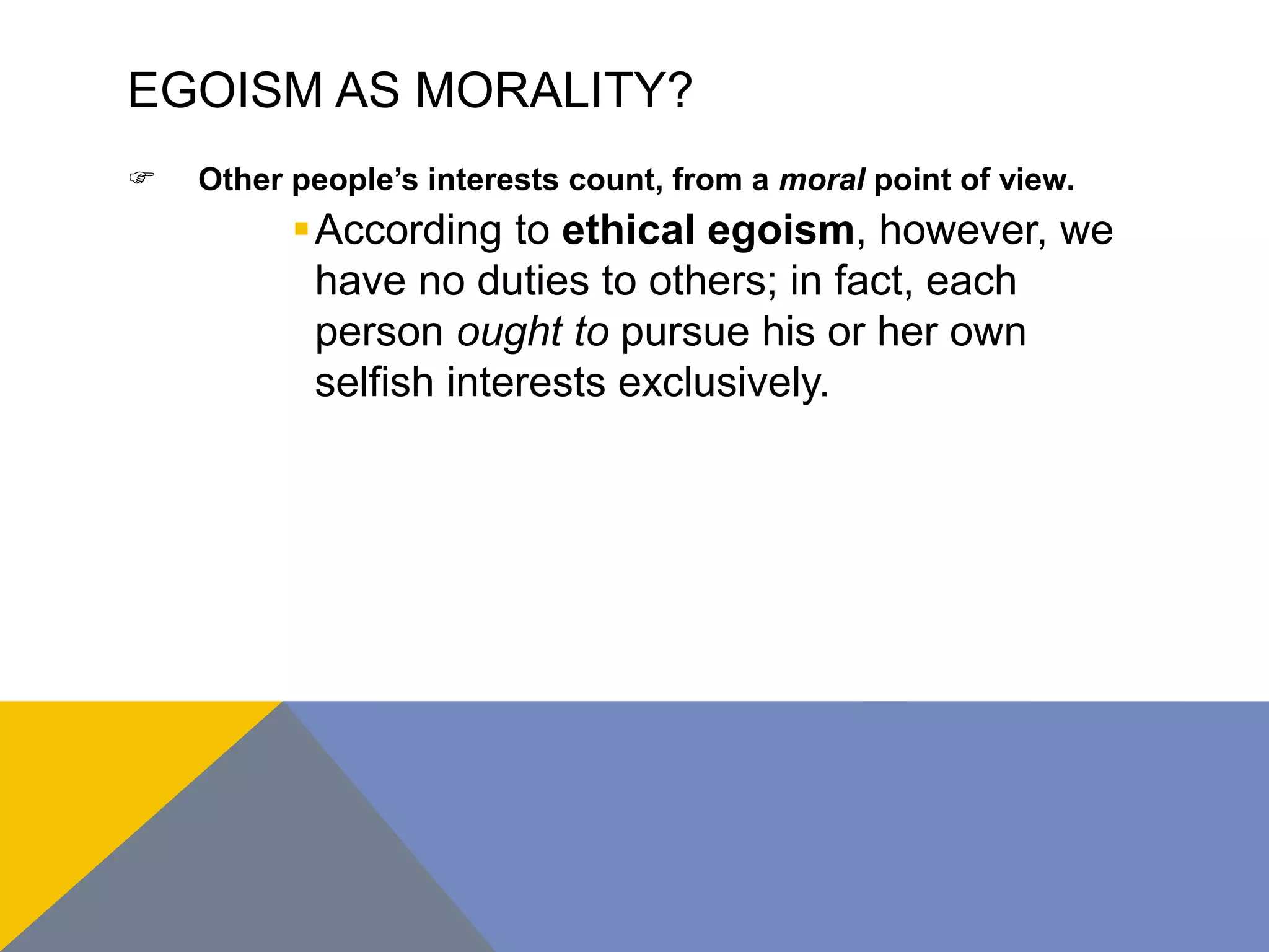 Ppt of ethical egosim | PPT