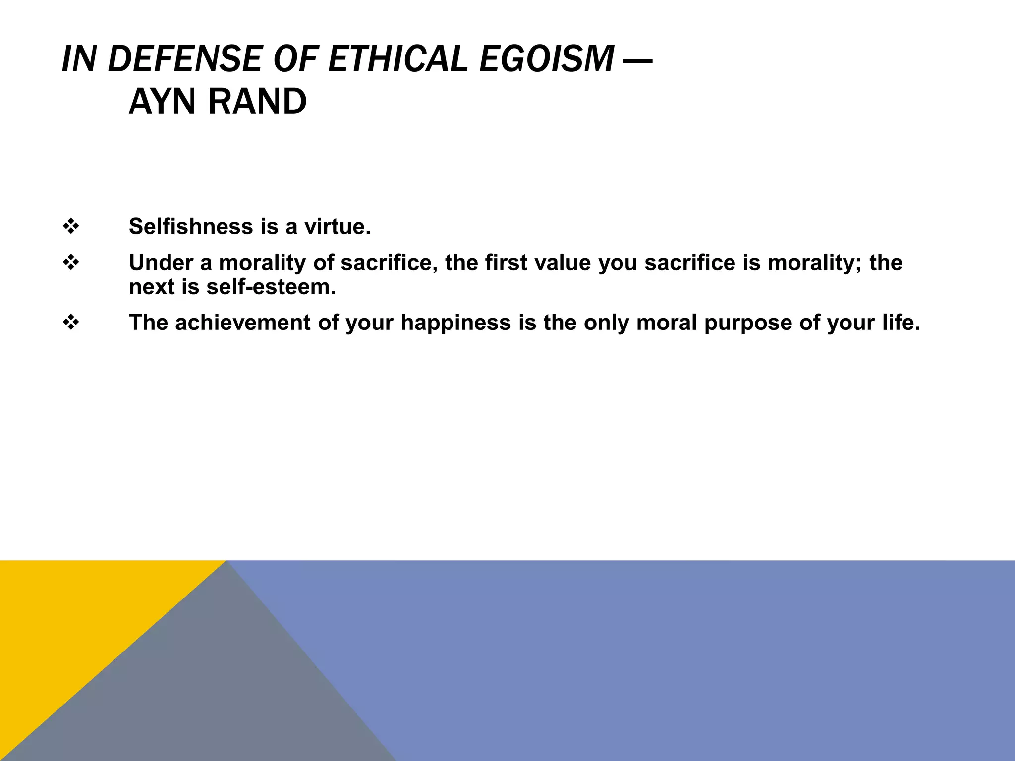 Ppt of ethical egosim | PPT