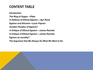 Ppt of ethical egosim | PPT