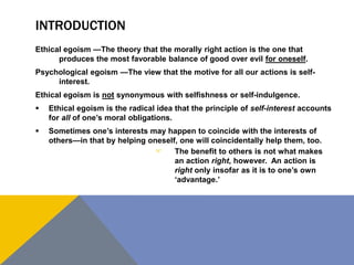 Ppt of ethical egosim | PPT