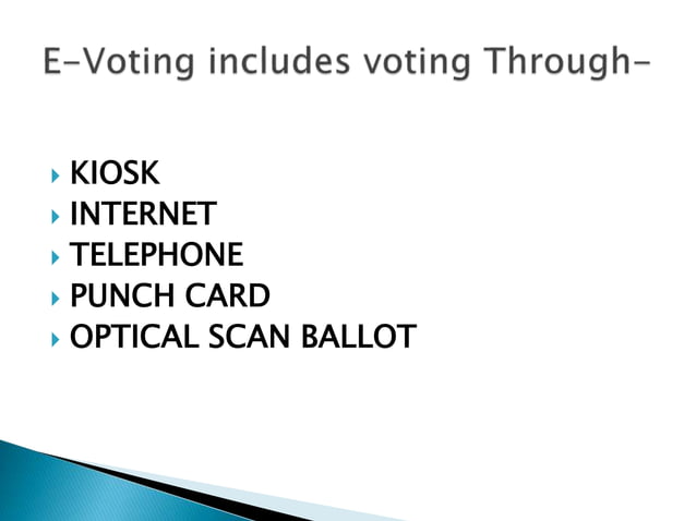 Ppt of e voting | PPTX