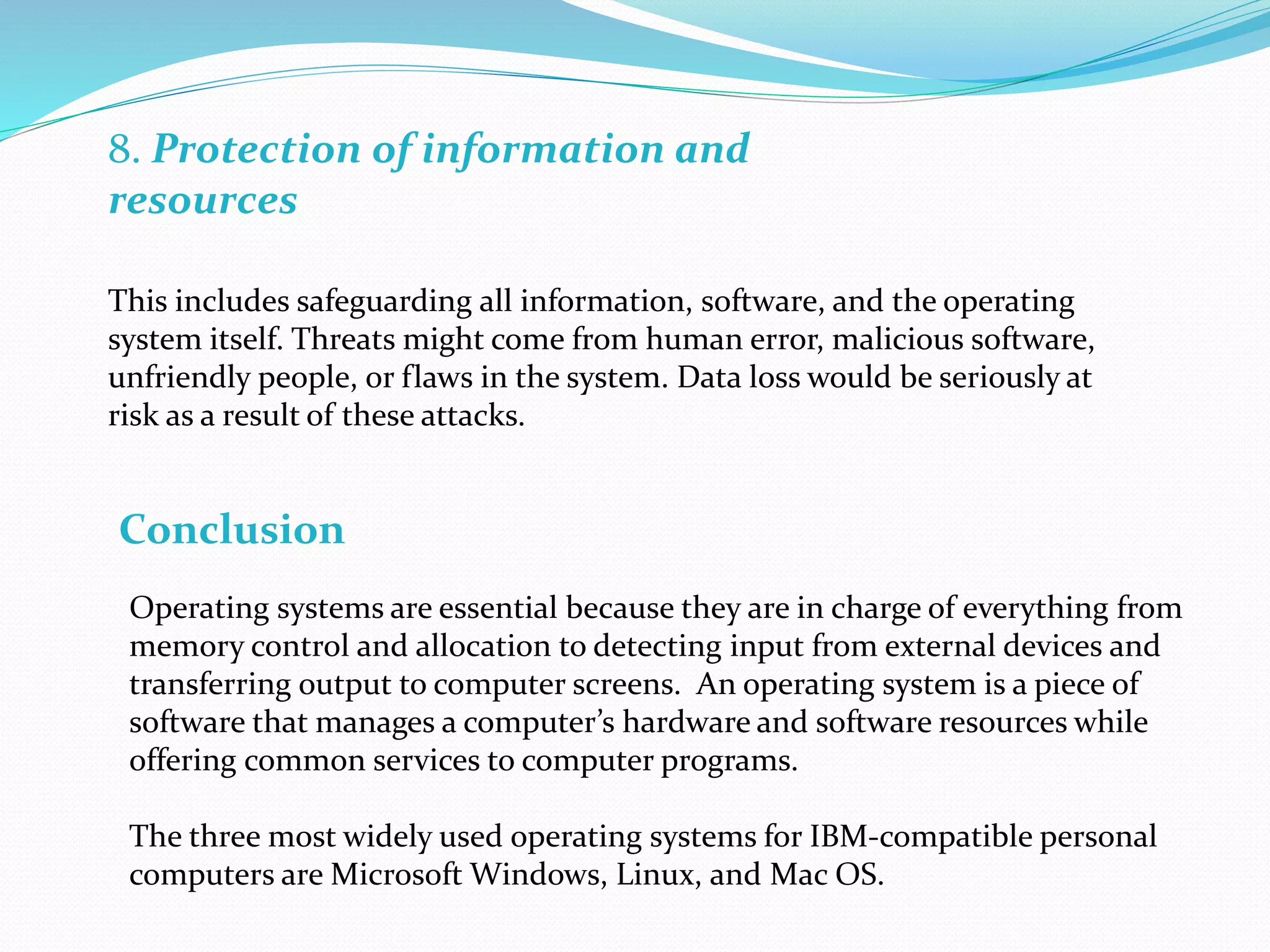 Ppt Of Features Of Operating Systempptx Operating Systems Computer