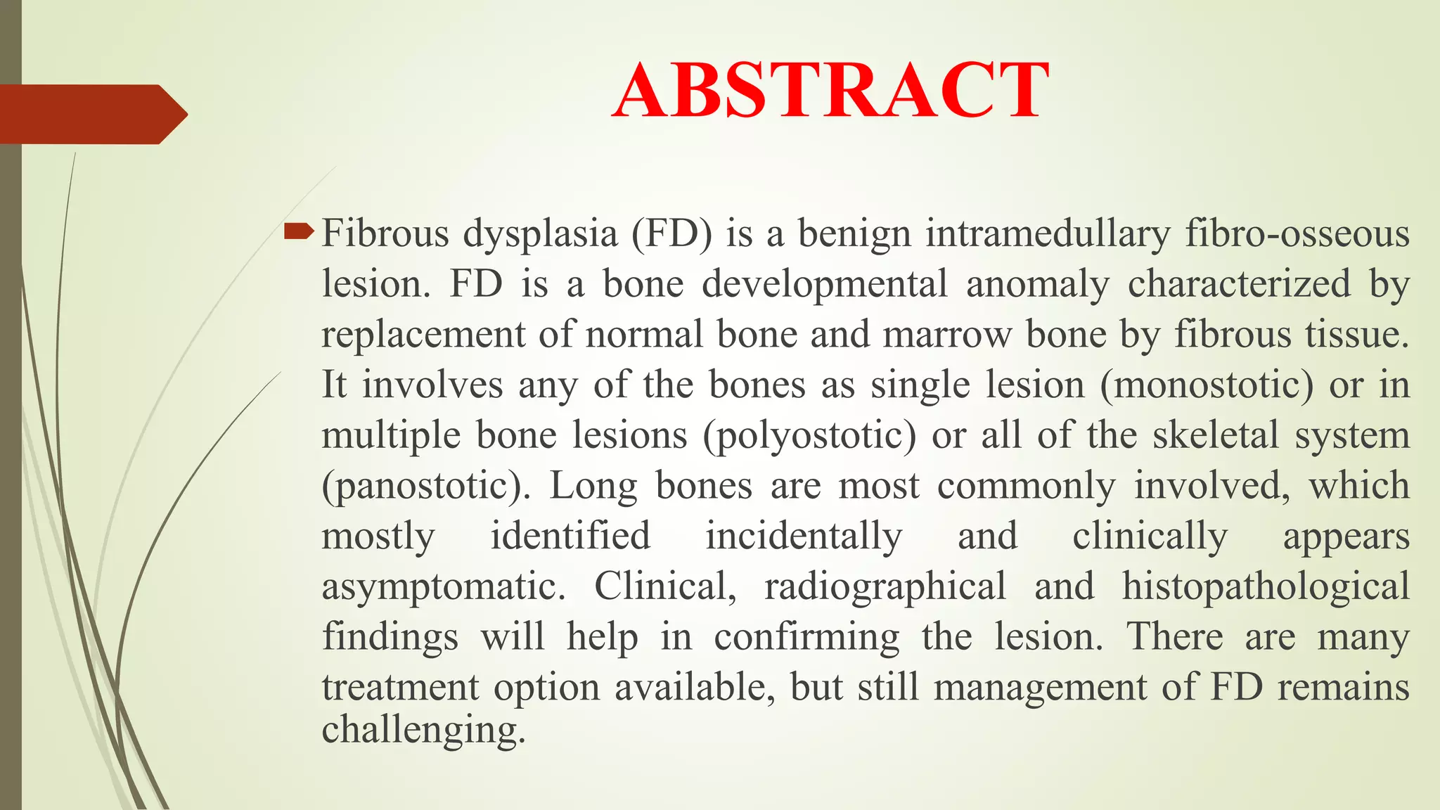 Ppt of fibrous dysplasia | PPTX