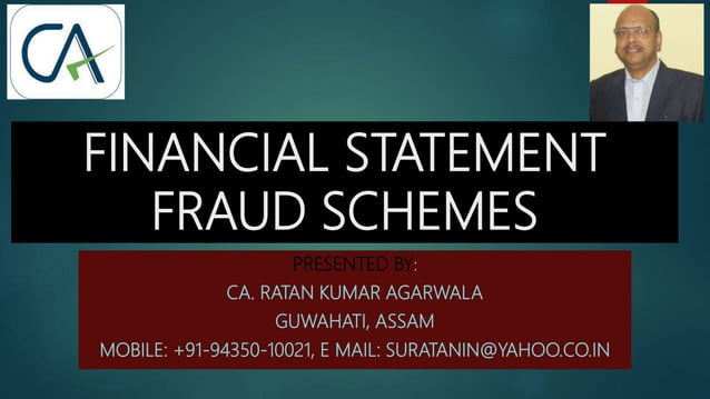 PRESENTATION ON FINANCIAL STATEMENT FRAUDS | PPTX